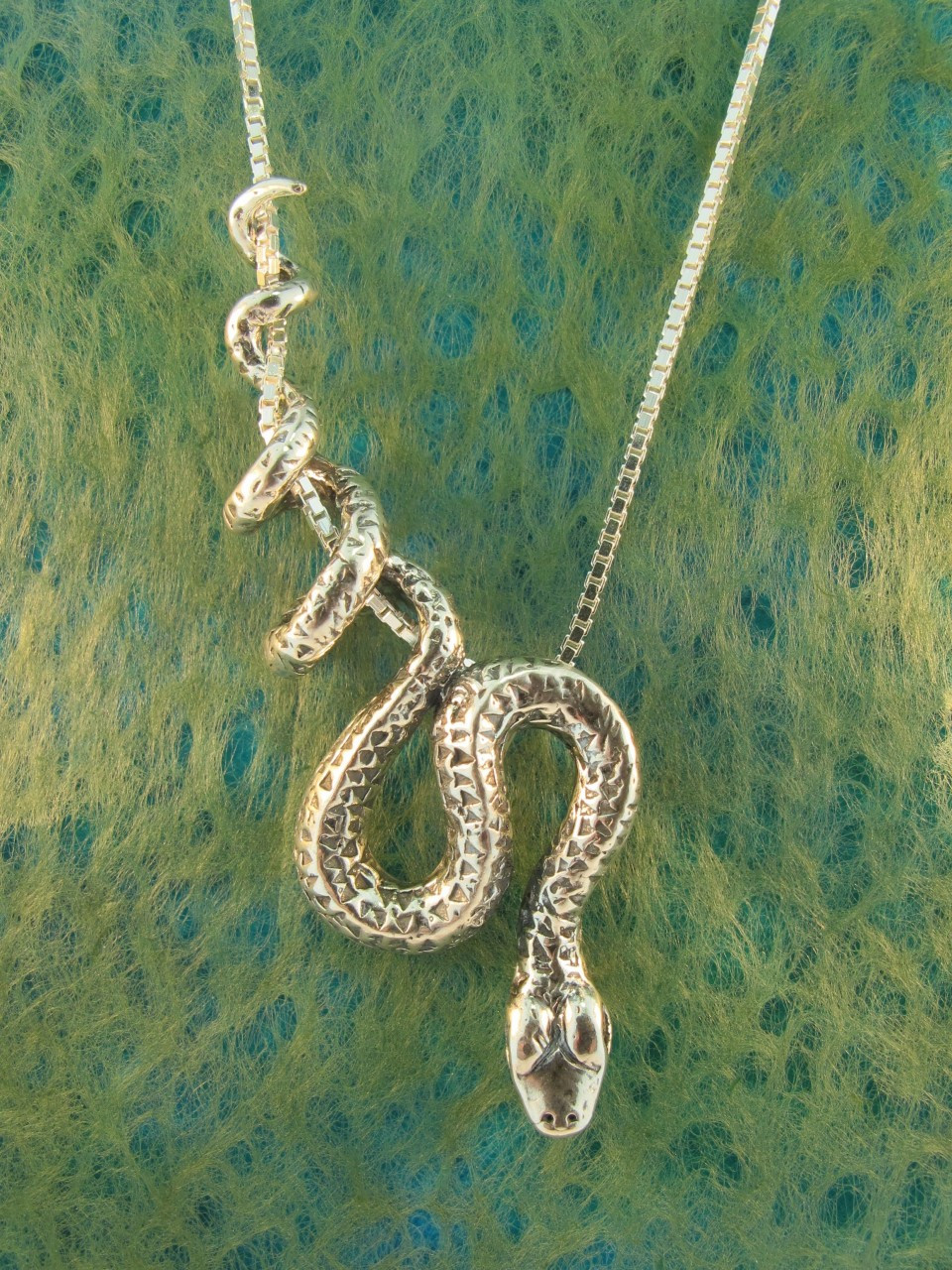 Python Snake Pendant - Silver - Marty Magic Store