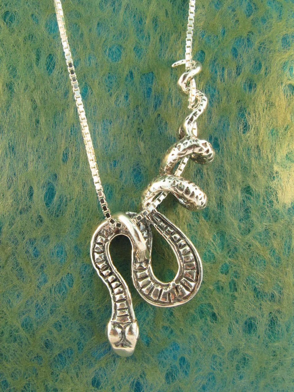 Python Snake Pendant - Silver - Marty Magic Store