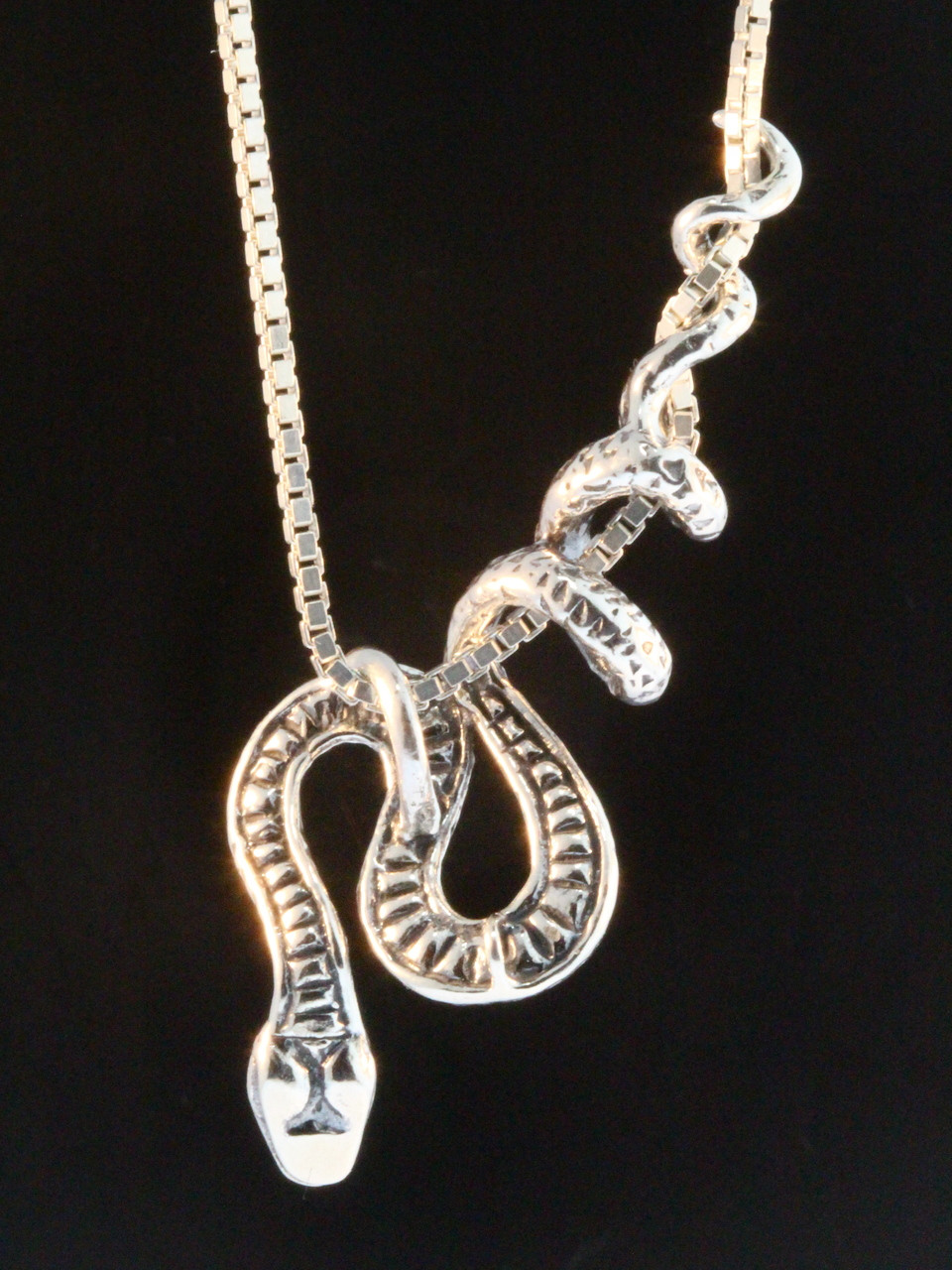 Python Snake Pendant - Silver - Marty Magic Store