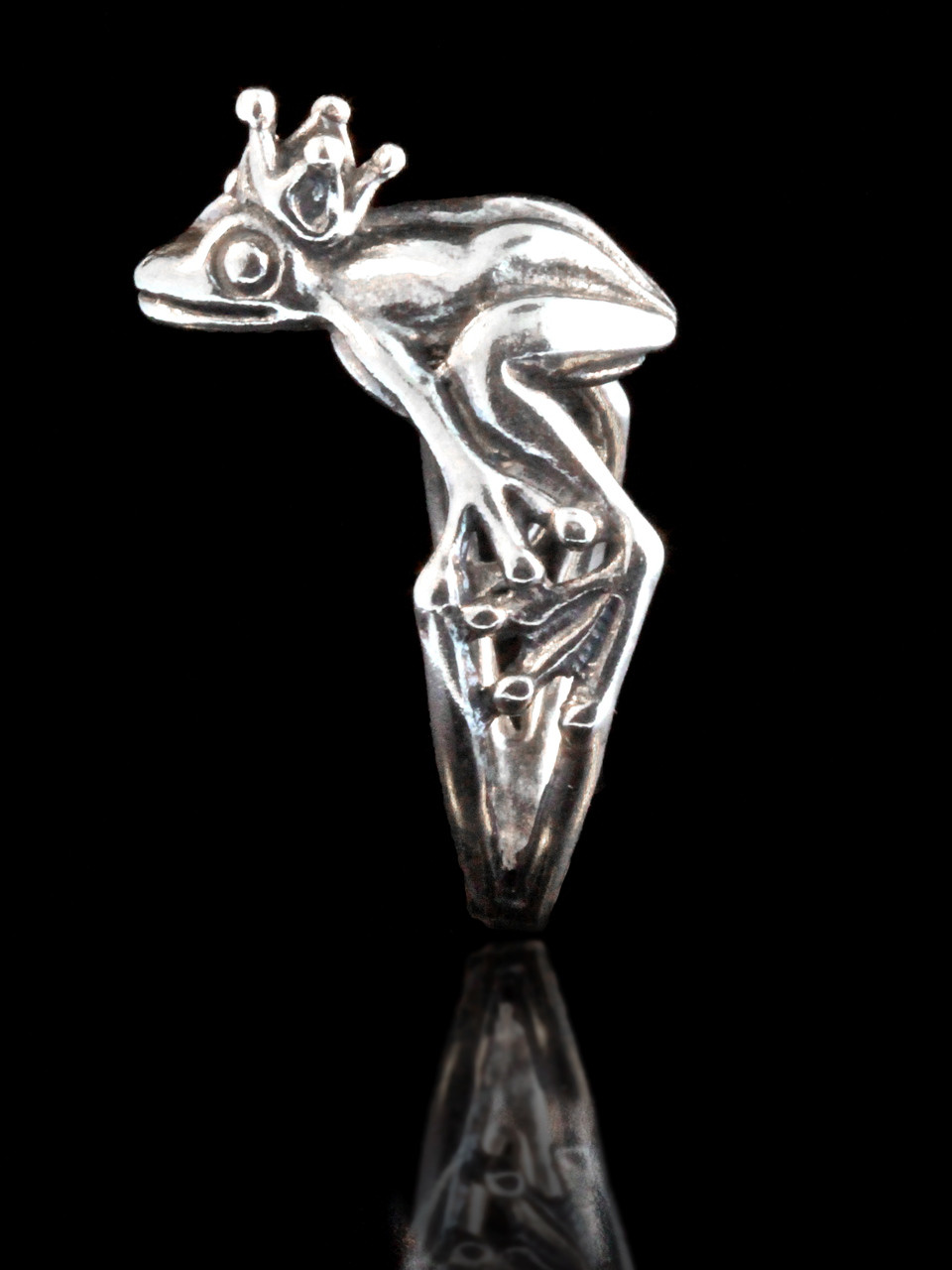 Enchanted Frog Prince Ring - Silver - Marty Magic Store