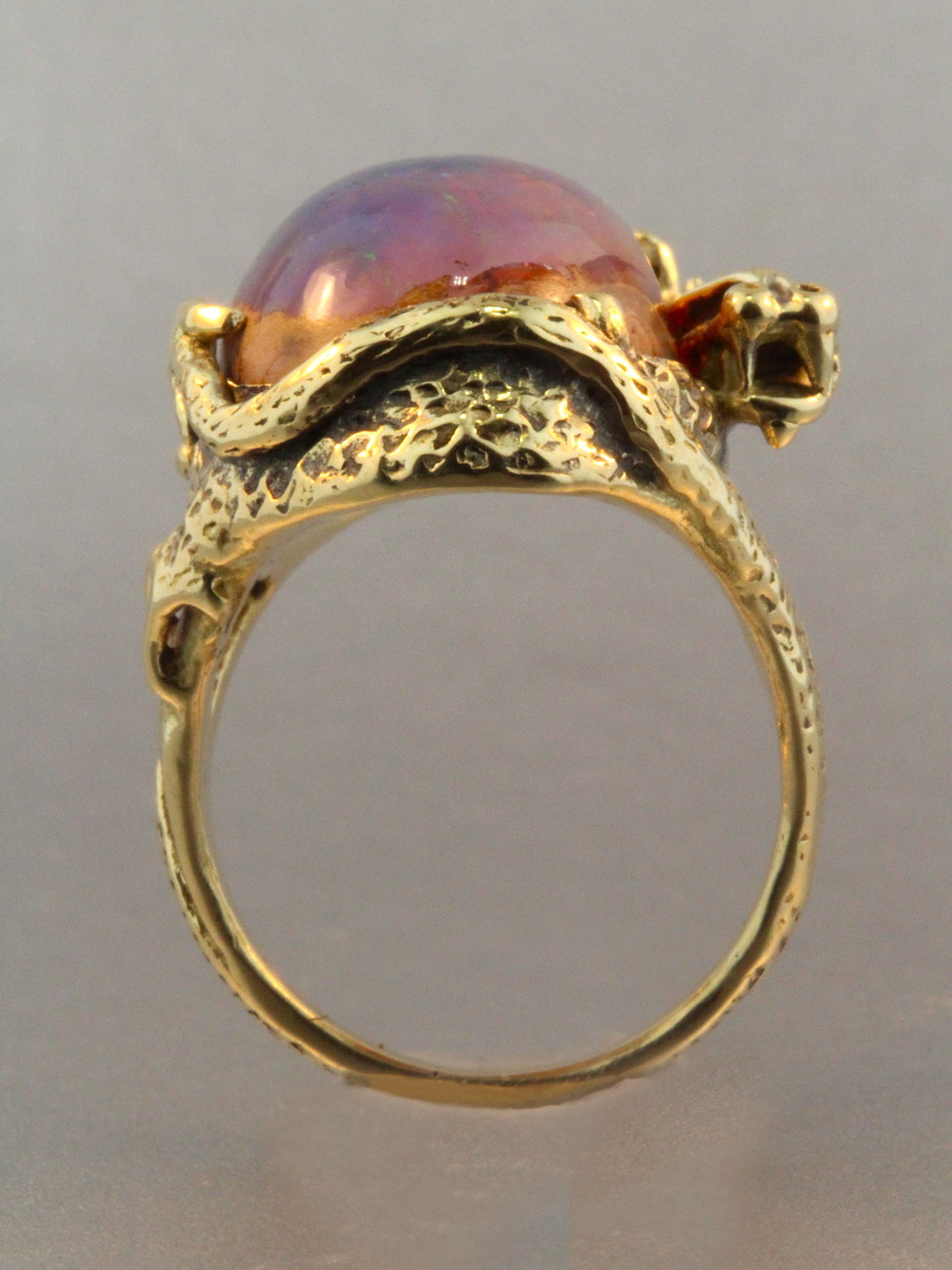 Star Fire Lagoon Dragon Ring - Mexican Matrix Fire Opal - SOLD - Marty ...