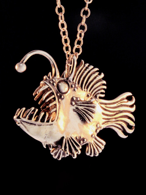 Large Angler Fish Pendant - Bronze - Marty Magic Store
