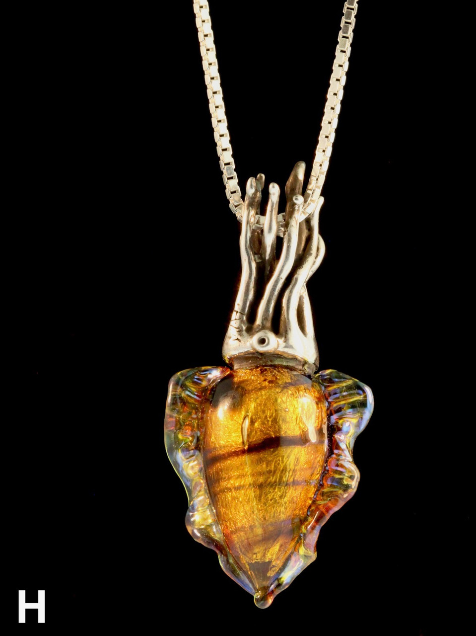 Iridescent Cuttlefish Pendants - Silver - Marty Magic Store