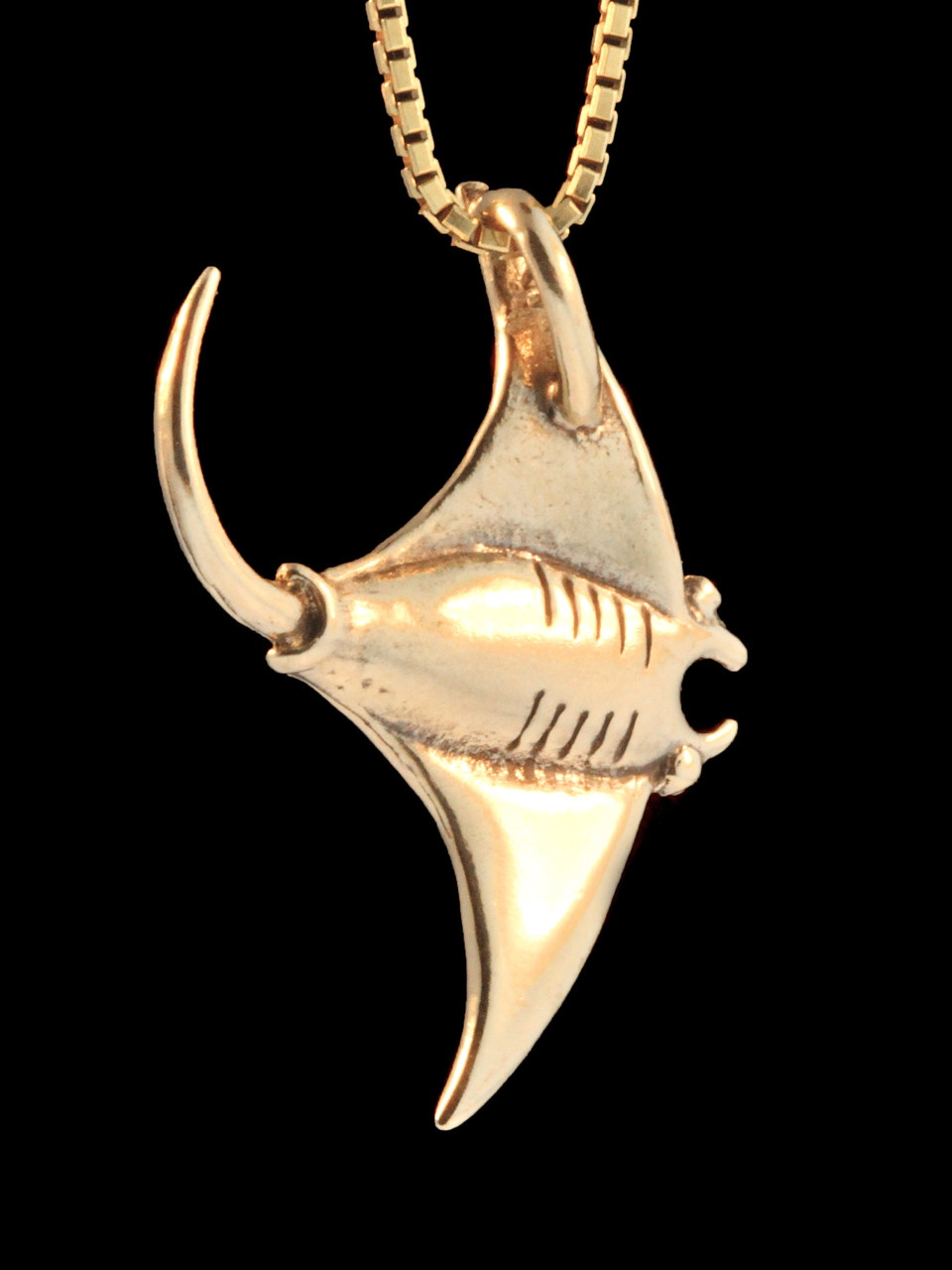 Manta Ray Charm - 14k Gold - Marty Magic Store