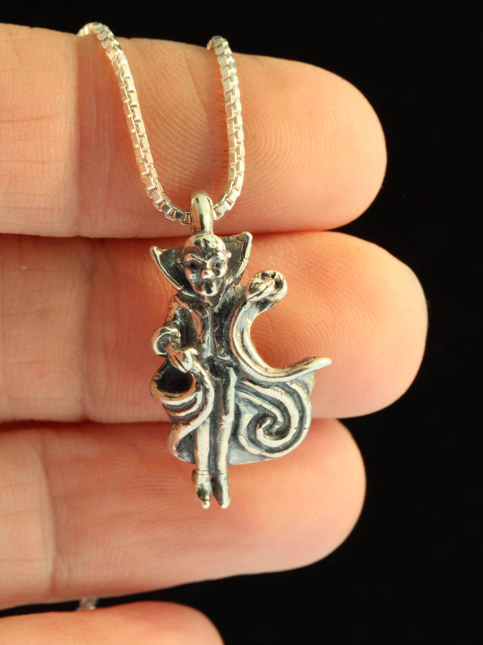 Dracula Vampire Charm - Silver - Marty Magic Store