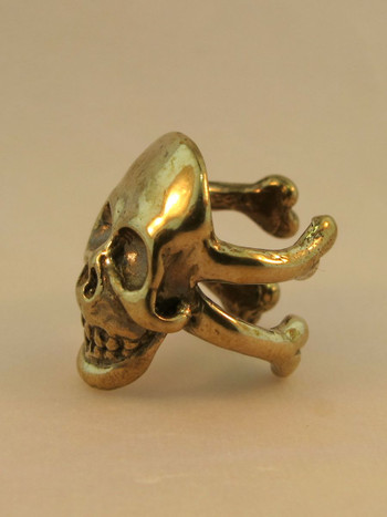 Skull Ear Cuff - Bronze - Marty Magic Store