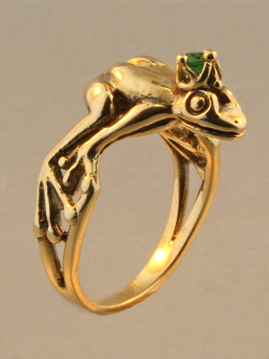 Enchanted Frog Prince Ring - 14k Gold - Marty Magic Store