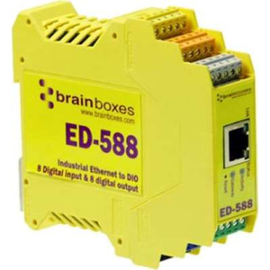 DeltaTechSol.com: Brainboxes Edition-588 Ethernet to 8 Digital Inputs and 8 Digital Outputs ...