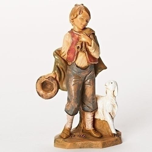 Fontanini Nativity Figurine - Lucas the Shepherd Boy & Lamb - 5" - St ...