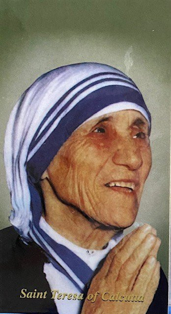 St. Mother Teresa of Calcutta - Paper or Laminated Holy Cards - St ...