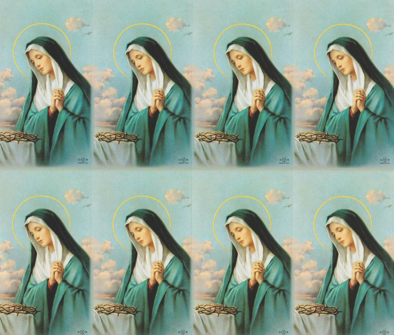Our Lady of Sorrows Prayer Cards – Personalized or Blank (8-Up Sheets ...