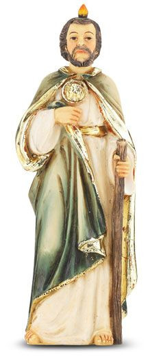 St. Jude Hand Painted Solid Resin Statue - 4" - St. Jude Shop, Inc.