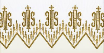 Metallic Gold Embroidered Polyester Altar Cloth, 5008MG - St. Jude Shop ...