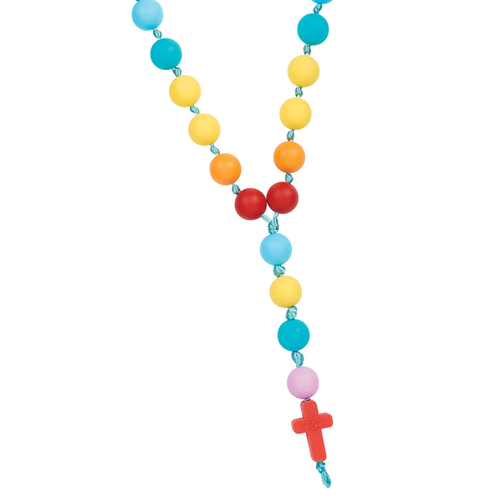 Blessed By God Silicone Rosary Necklace Teether - St. Jude Shop, Inc.
