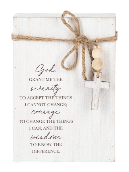 Prayer Message Block with Beaded Cross - St. Jude Shop, Inc.