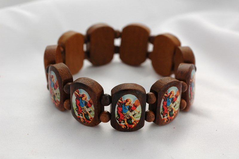 St. Michael Brazilian Wood Bracelet - St. Jude Shop, Inc.