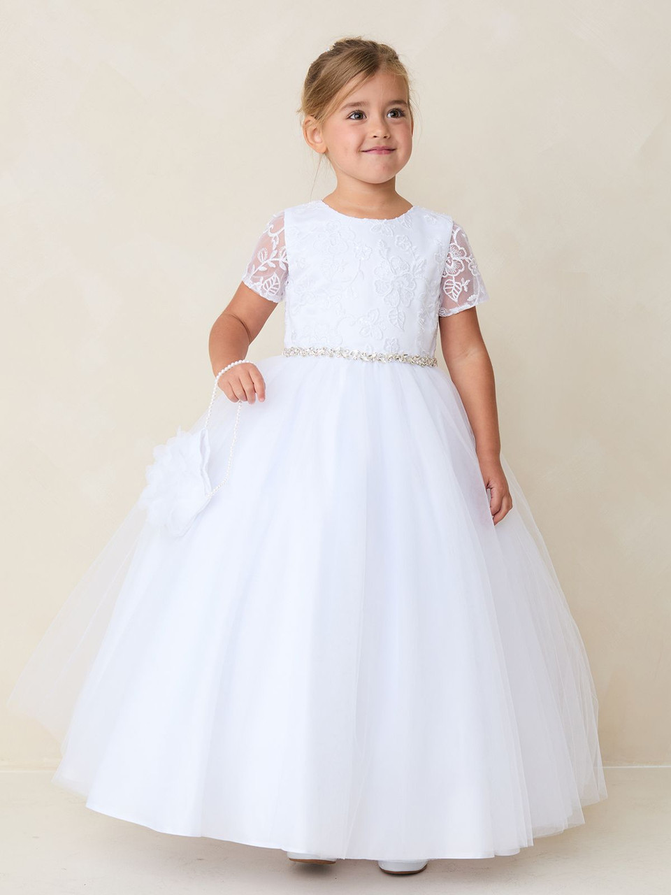 Communion Dress - Sequin Lace Bodice with Organza Skirt - St. Jude Shop ...