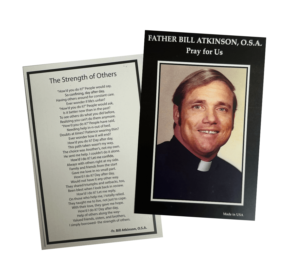 Father Bill Atkinson - Strength of Others Paper Holy Card - St. Jude ...