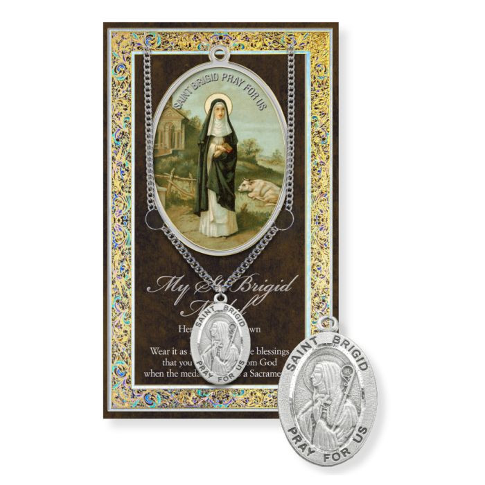 St. Brigid Prayer Card and Pewter Medal - St. Jude Shop, Inc.