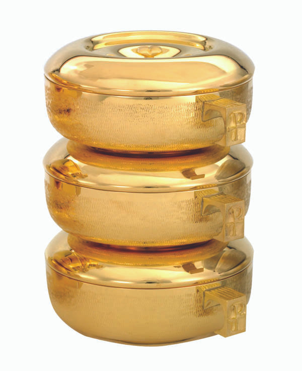 Stacking Ciboria Set - Gold Plated Set of Three Ciboria