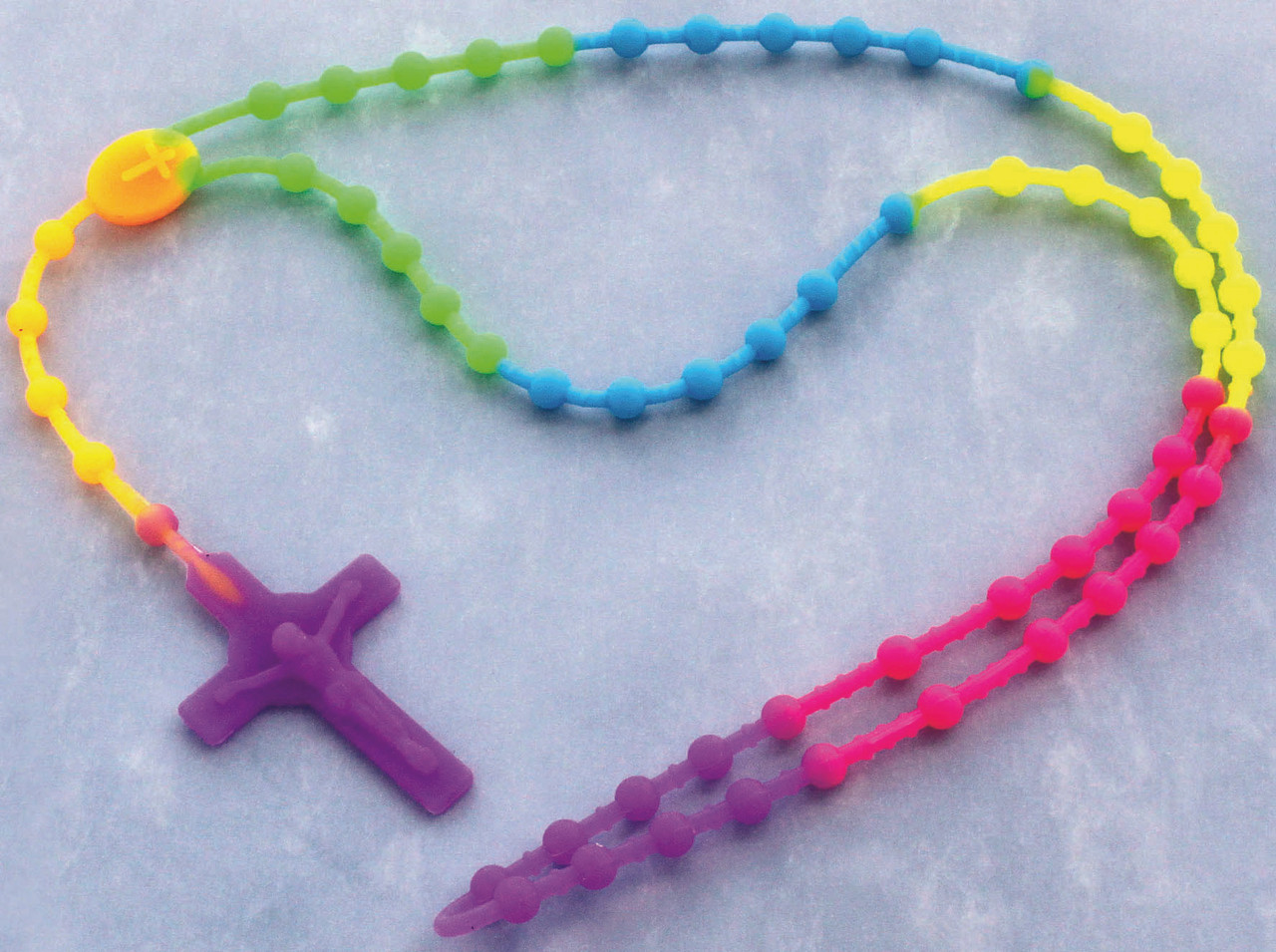 Bright Colors Plastic Rosary - St. Jude Shop, Inc.