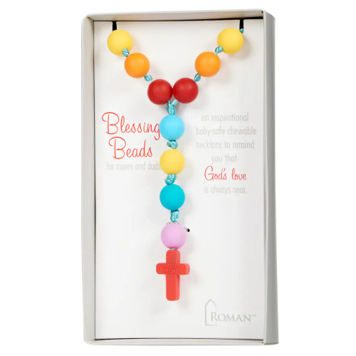 Blessed By God Silicone Rosary Necklace Teether - St. Jude Shop, Inc.