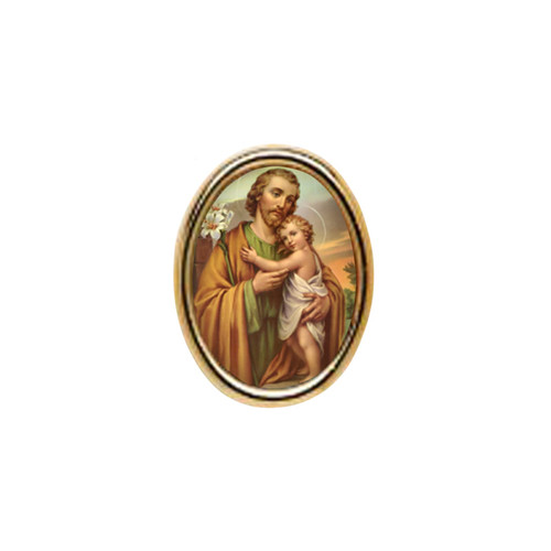 St Joseph Gold Rim Lapel Pin - St. Jude Shop, Inc.