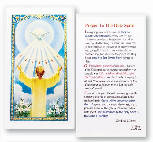 Prayer to the Holy Spirit Laminated Holy Card - St. Jude Shop, Inc.