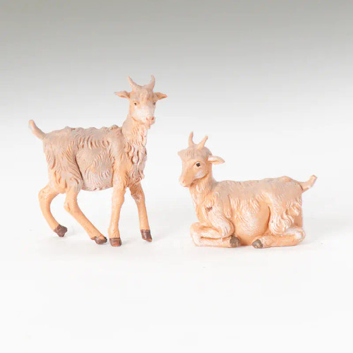 Fontanini Nativity Figures - Seated and Standing Goat Figures - 5" - St ...