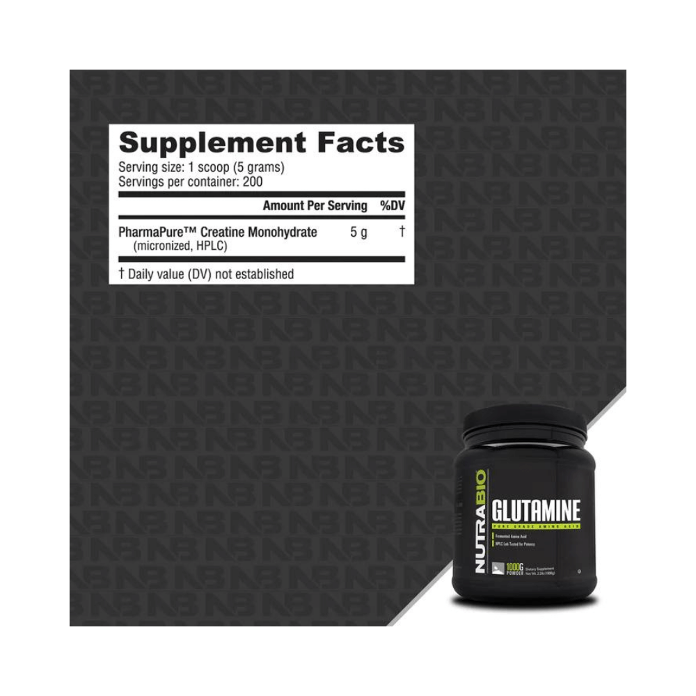 NutraBio Creatine Monohydrate 1000g