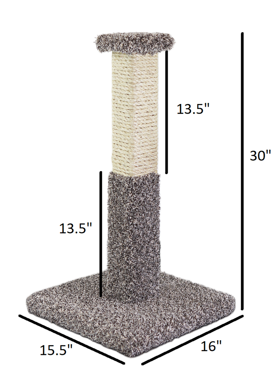 Solid Wood Cat Scratching Post — Heavy-Duty Sisal & Stable Base