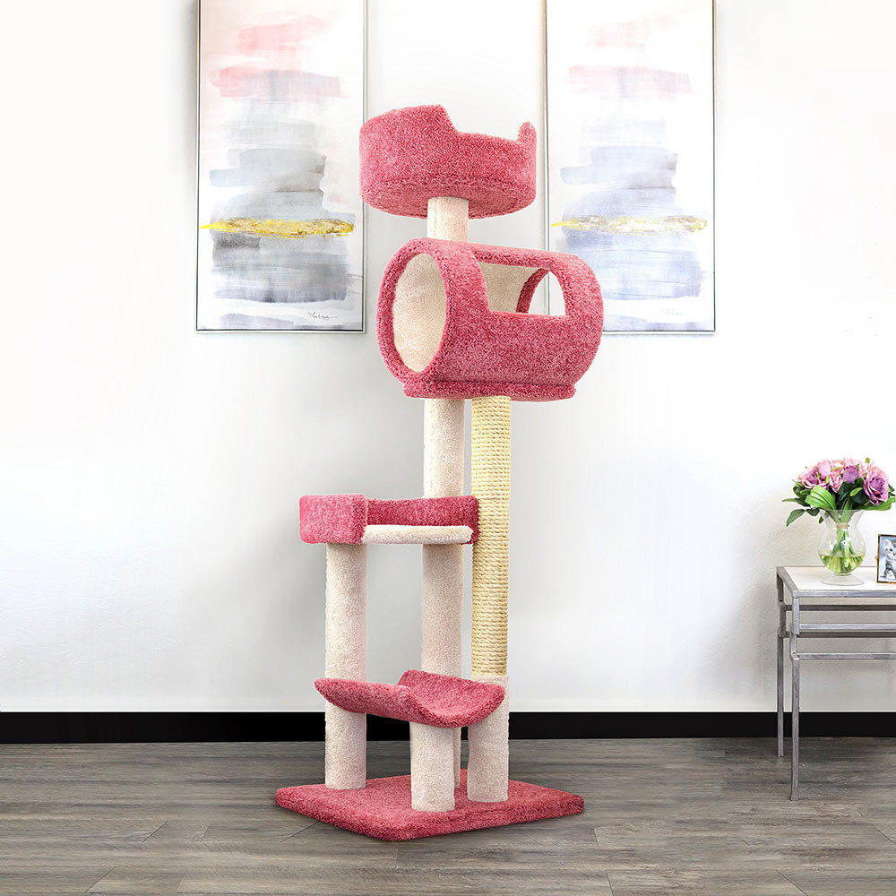 New Cat Condos Pink Cat Tree - New Cat Condos