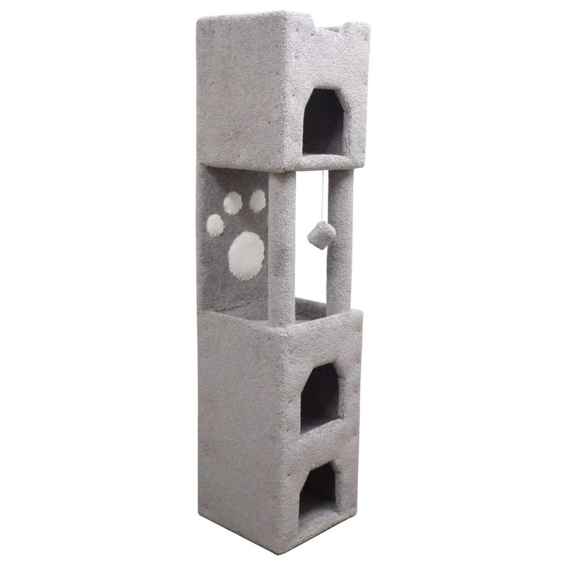 6-Foot Tall Cat Tower — Solid Wood Heavy-Duty Cat Tree for Large Cats