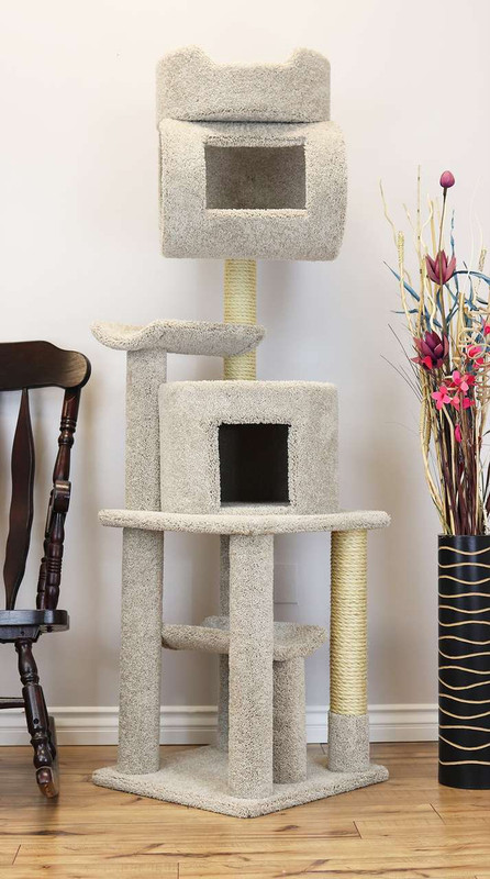 Tall Narrow Cat Tree 70″ | Fully Assembled Cat Tower