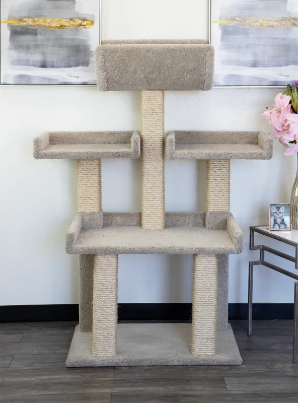 XXL Heavy Duty Cat Tree for Large Cats – Solid Wood Multi-Cat Tower