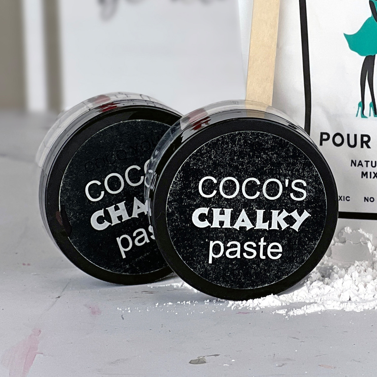 Coco's Chalky Containers | Ikonart Custom Stencils