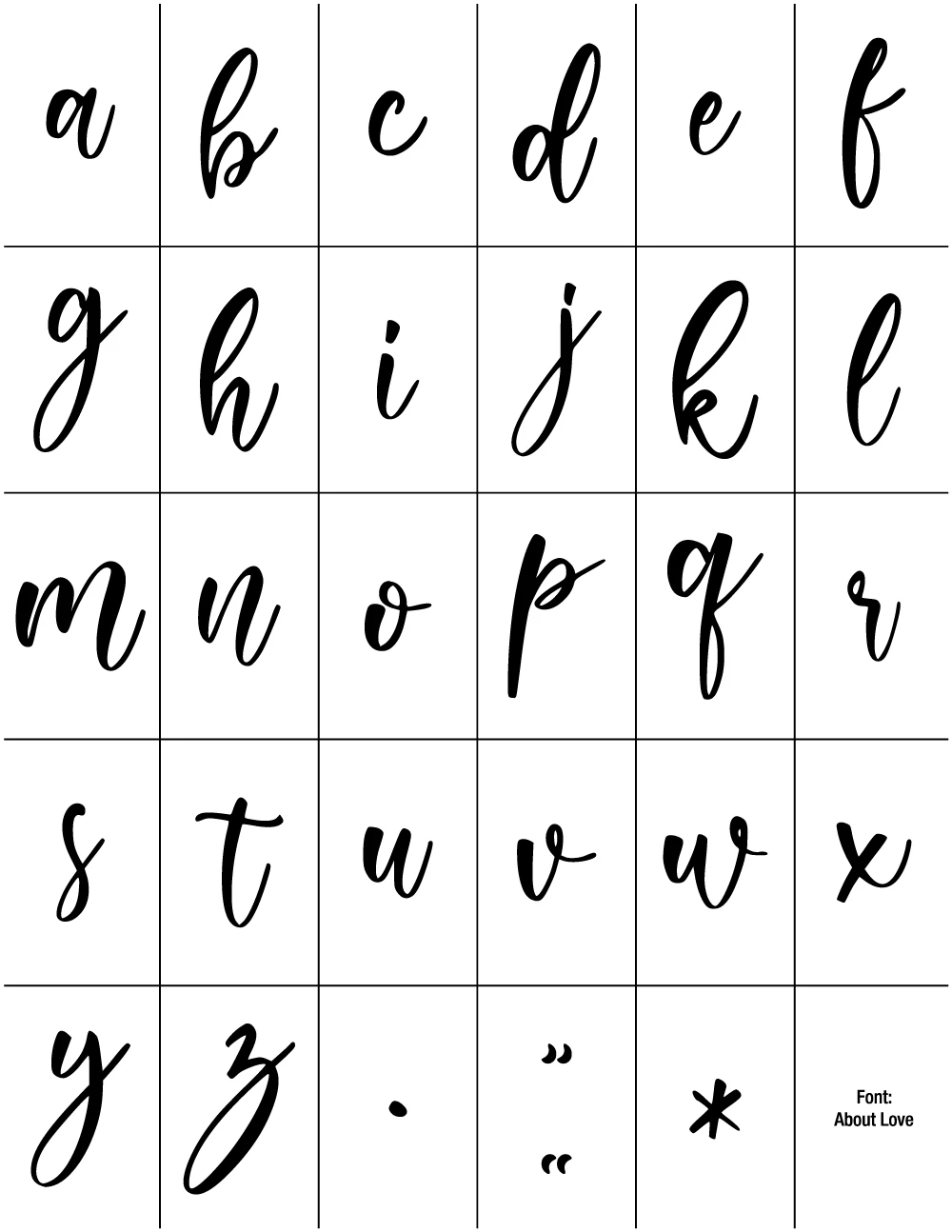 Font Sheets for Stencils - Free Artwork for Ikonart