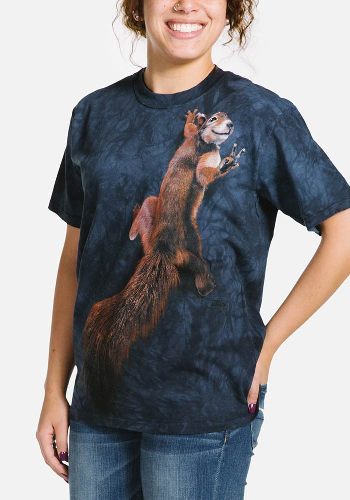 Peace Squirrel Classic Cotton T-Shirt Tee