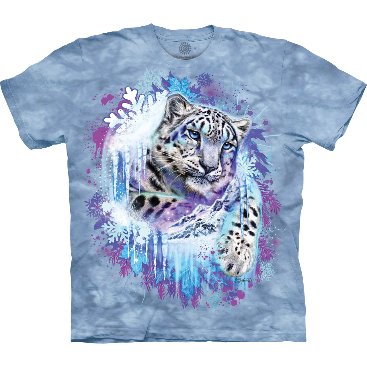Snow Leopard Spirit Classic Cotton T-Shirt | The Mountain Shirts