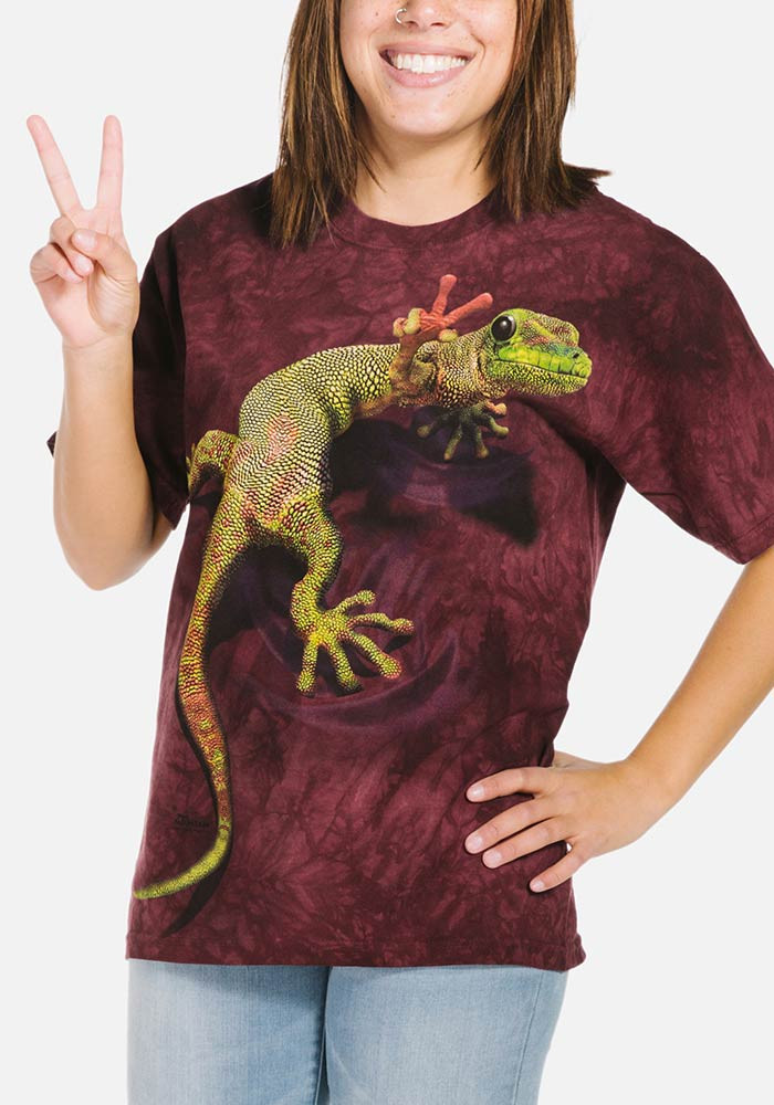Peace Out Gecko Classic Cotton T-Shirt Tee