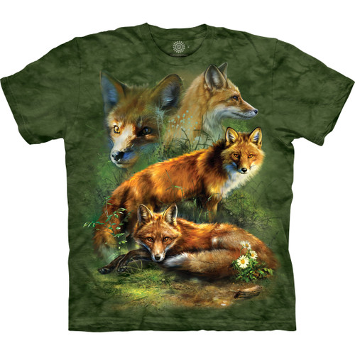 Red Fox Collage Classic Cotton T-Shirt