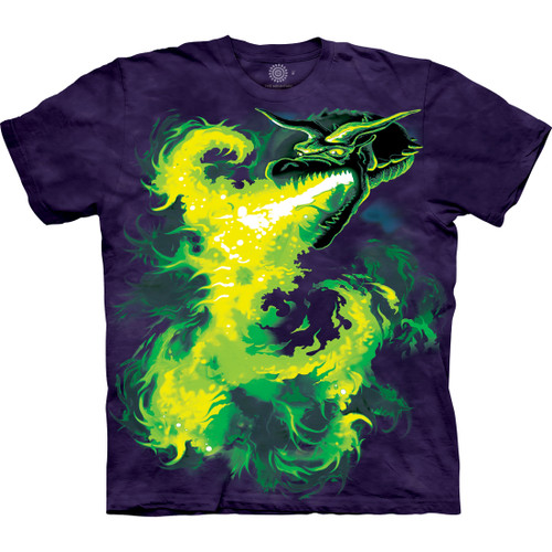 Green Fiery Dragon Classic Cotton T-Shirt | The Mountain Shirts