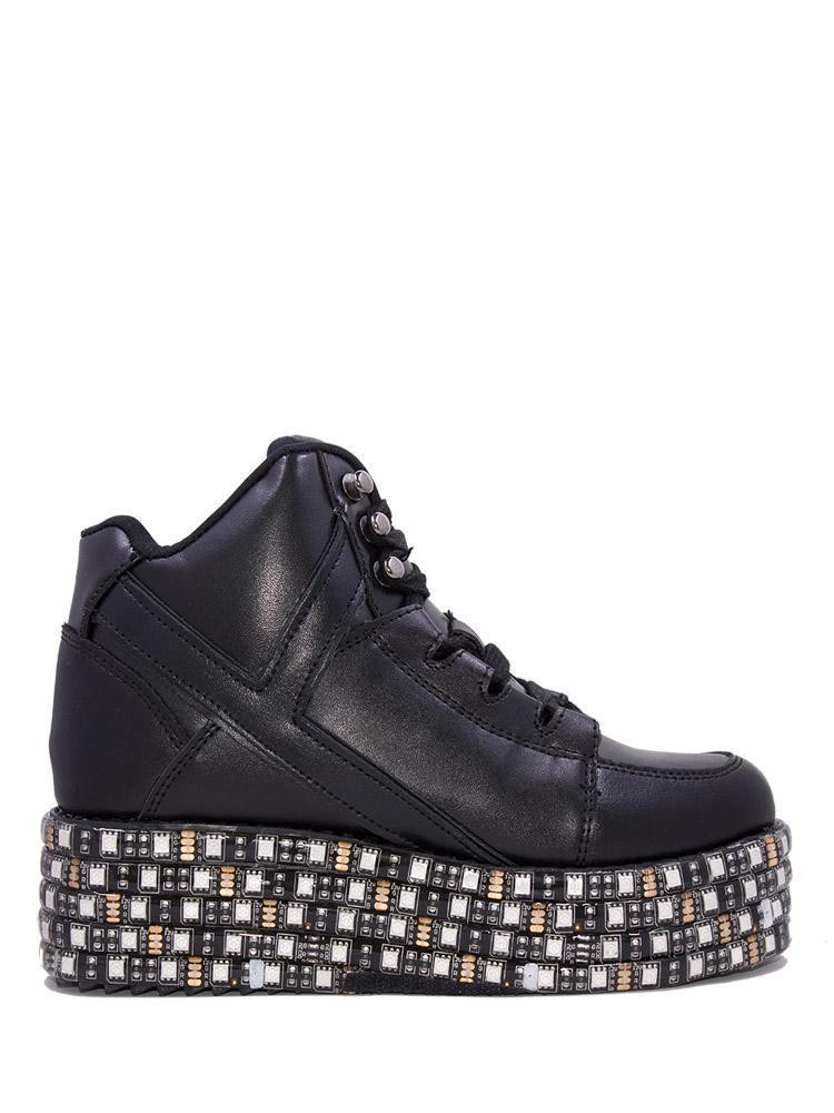 YRU Qozmo Lo Black LED Light Up Platform Sneakers Shoes Cybergoth Punk ...