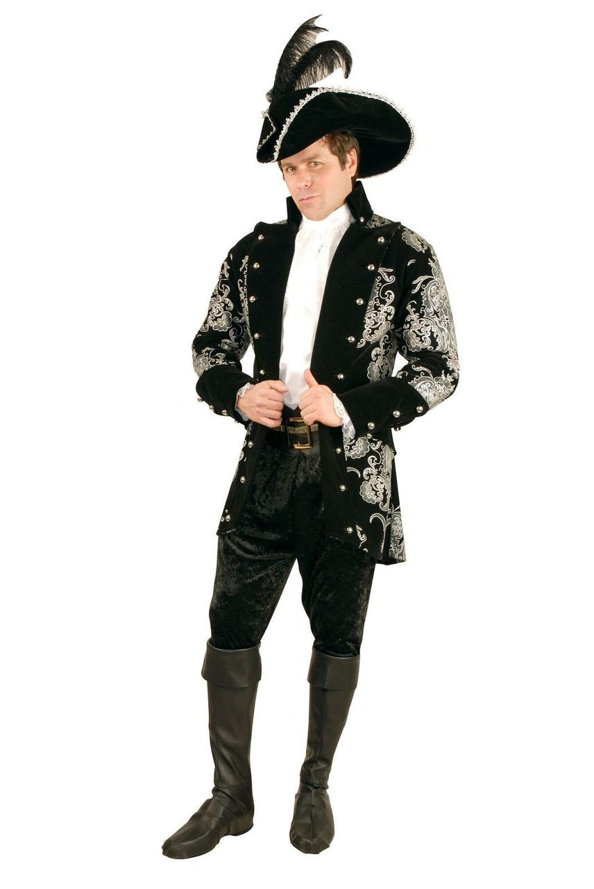 Charades Long John Silver Pirate Jacket Adult Mens Halloween Costume ...