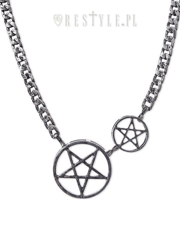 Restyle Silver Double Pentacle Chain Goth Rocker NuGoth Thick Pentagram ...