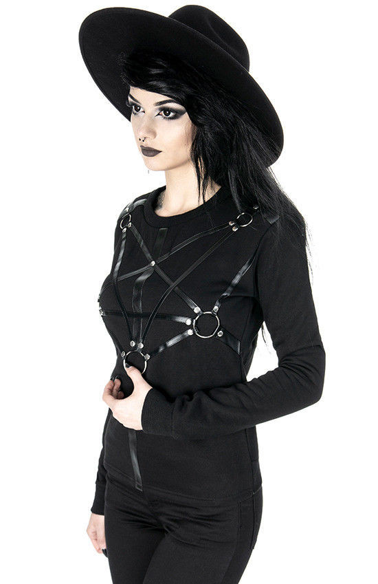 Restyle Pentagram Jumper Harness Gothic O-Ring Emo Punk Witch ...