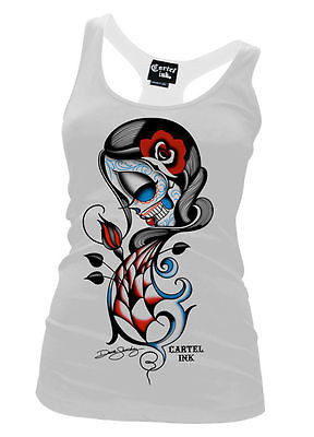CARTEL INK ETERNAL LOVE ART TEAR TATTOO RACER BACK WOMENS TANK T TEE ...