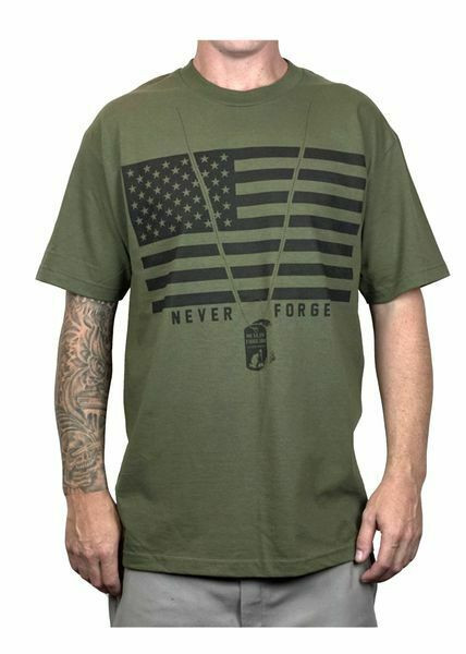 Outlaw Threadz Patriotic Never Forget American Flag USA Dog Tags T ...