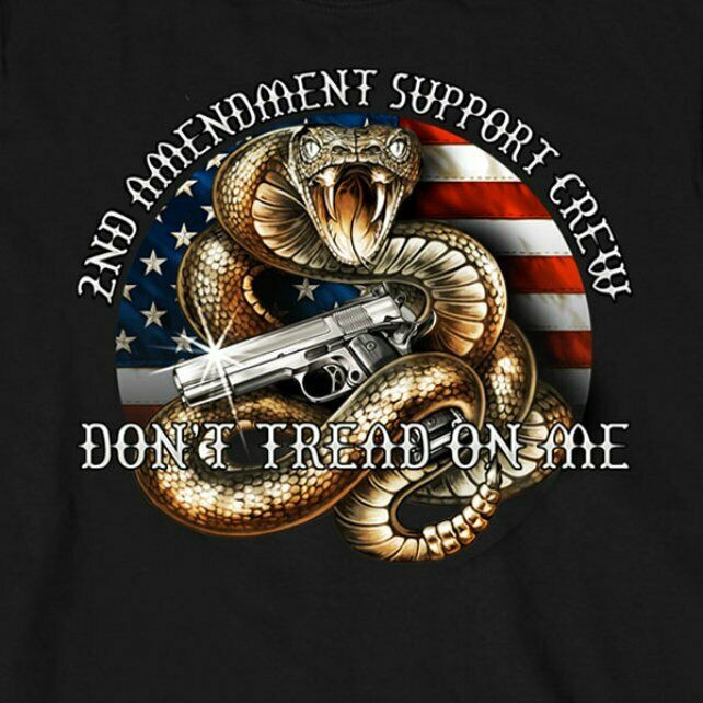 Rattler 2nd Amendment Snake USA Motorcycle Biker Long Sleeve T Shirt ...