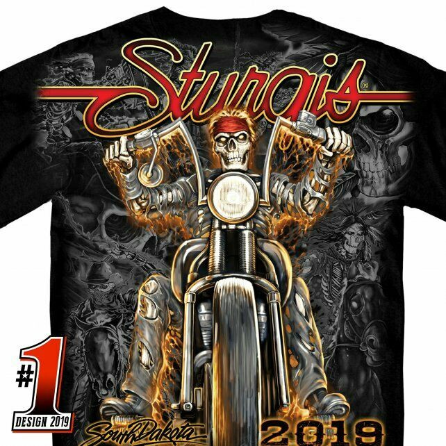 Official 2019 Sturgis Motorcycle Rally Wild West Tattoos Biker T Shirt ...